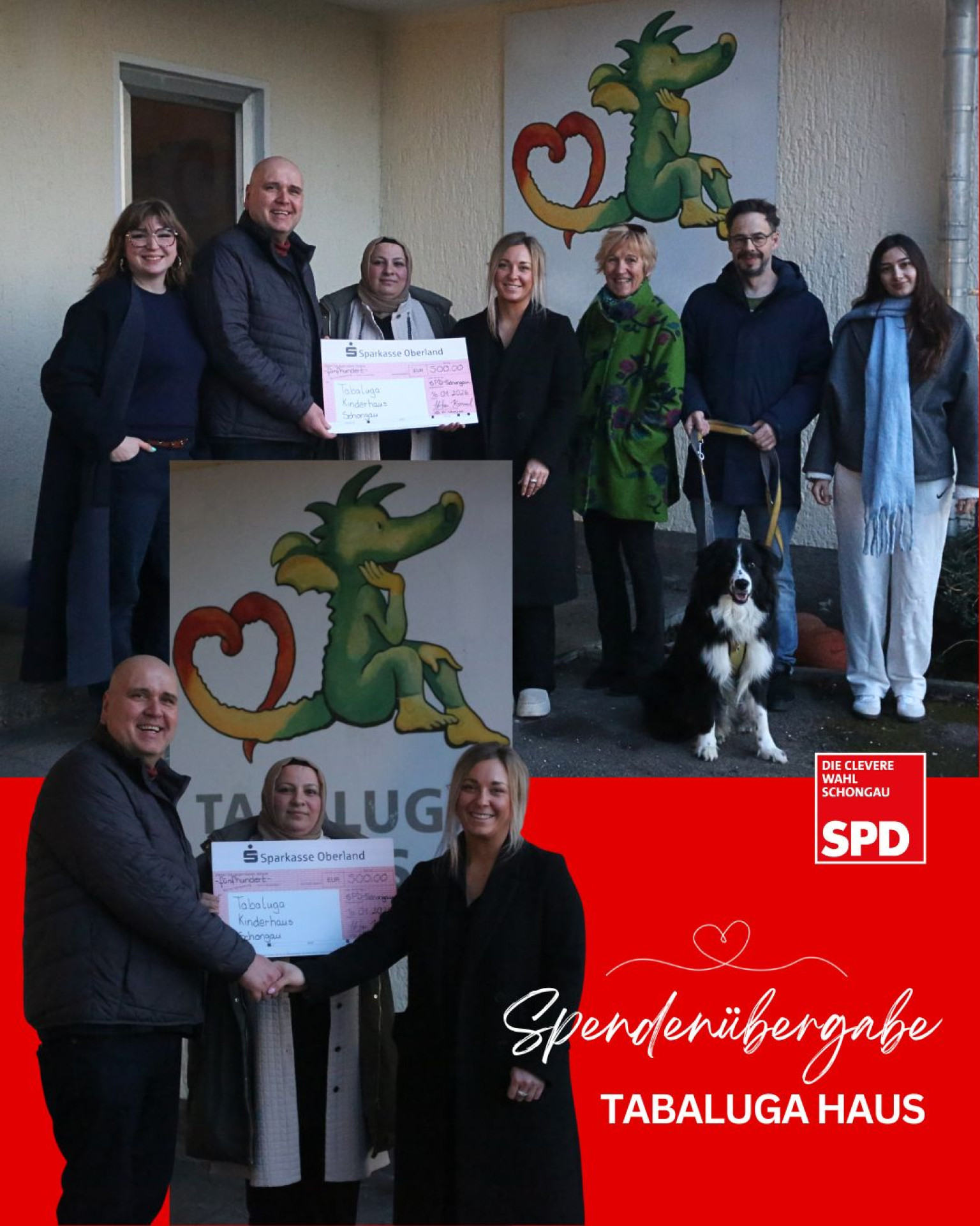 Spendenübergabe an das Tabaluga Haus in Schongau - SPD Schongau